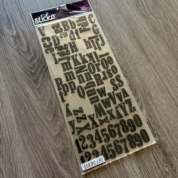 Sticko | Art | Black Foam Alphabet Letter Sticko Stickers | Poshmark